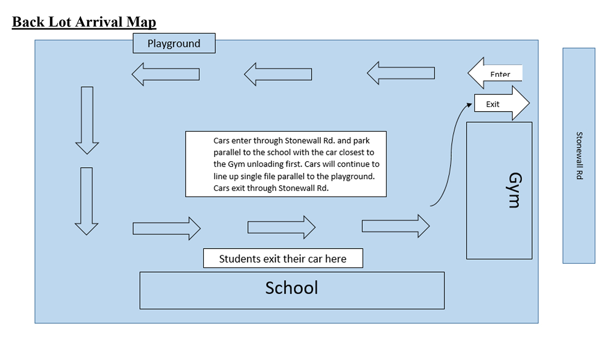 carpool-back-lot-arrival-map-2025 - All Saints Catholic School