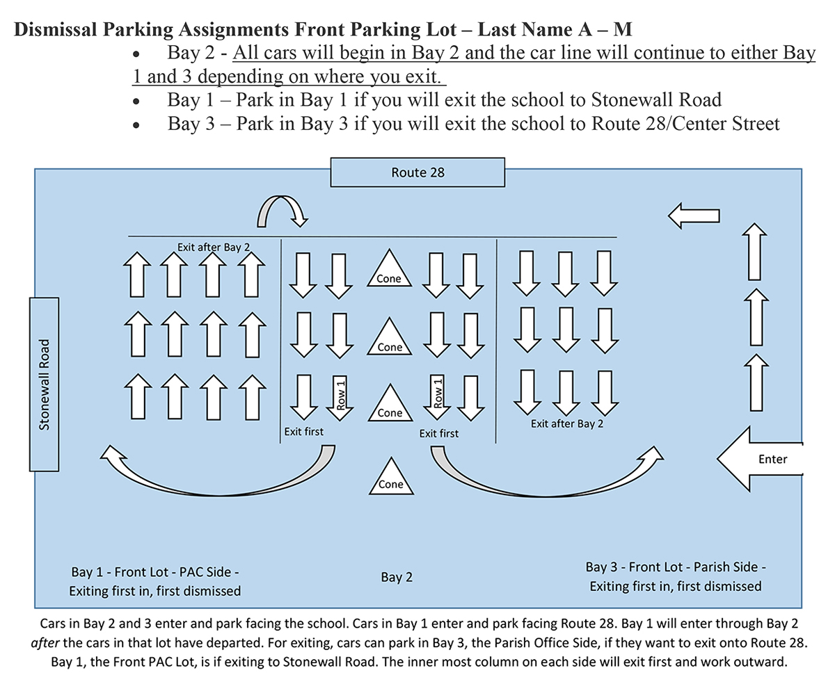 carpool-front-lot-dismissal-map-2025 - All Saints Catholic School